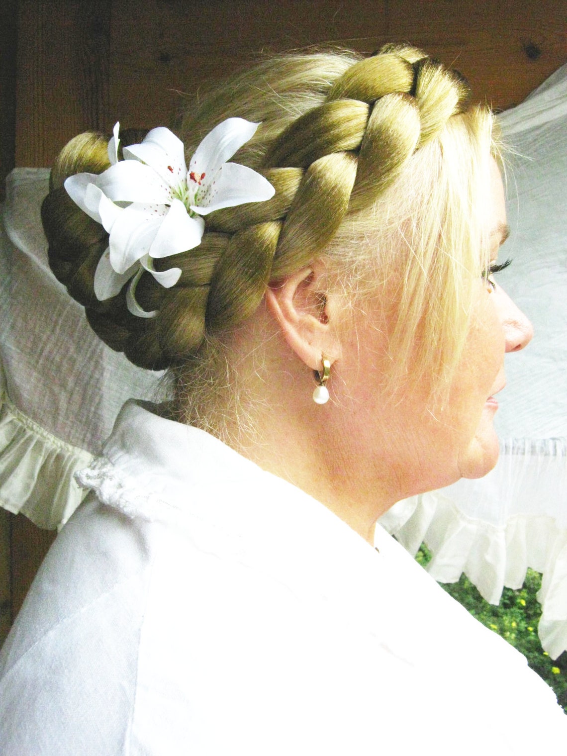 Braided Hair Crown YOUR HAIR COLOR Bavarian Dirndl Hairstyle Country ...
