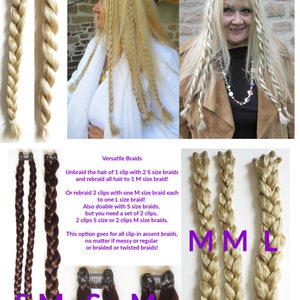 Clip-in Twist Braids S YOUR COLOR Renaissance Plait Hair Extensions - Etsy