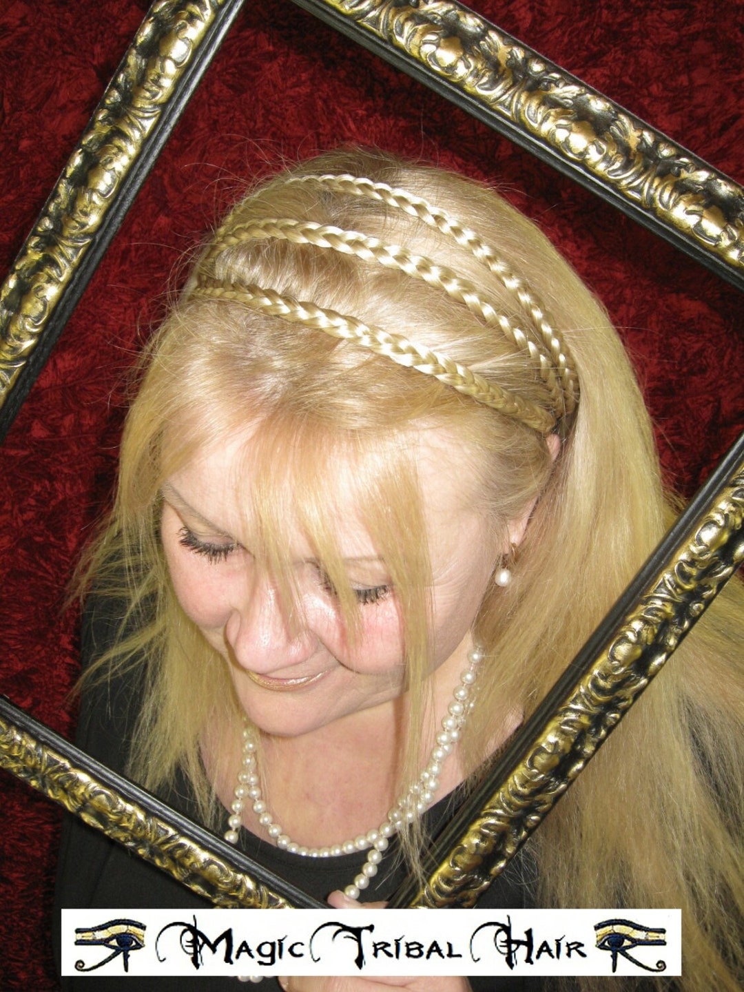 CUSTOM COLOR Triple Braid HEADBAND Hairband Fairy Crown Fantasy Hair ...