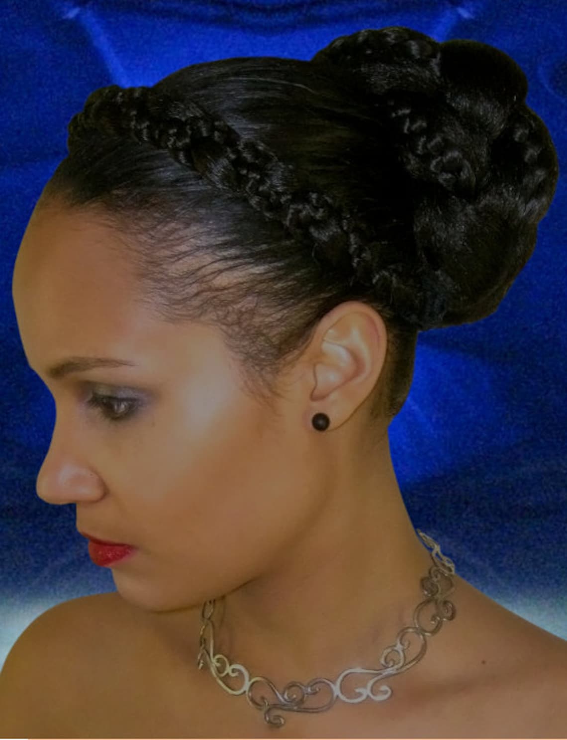 GOTH BRAID & BUN Supersize Braided Updo Gothic Wedding Diva | Etsy