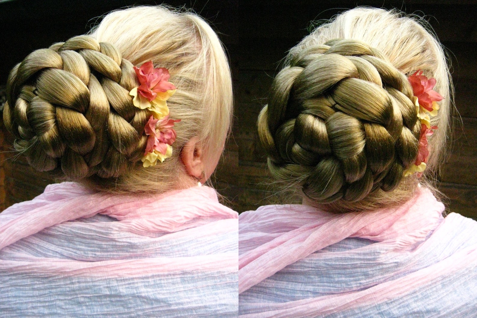 Braided Hair Crown YOUR HAIR COLOR Bavarian Dirndl Hairstyle Country ...