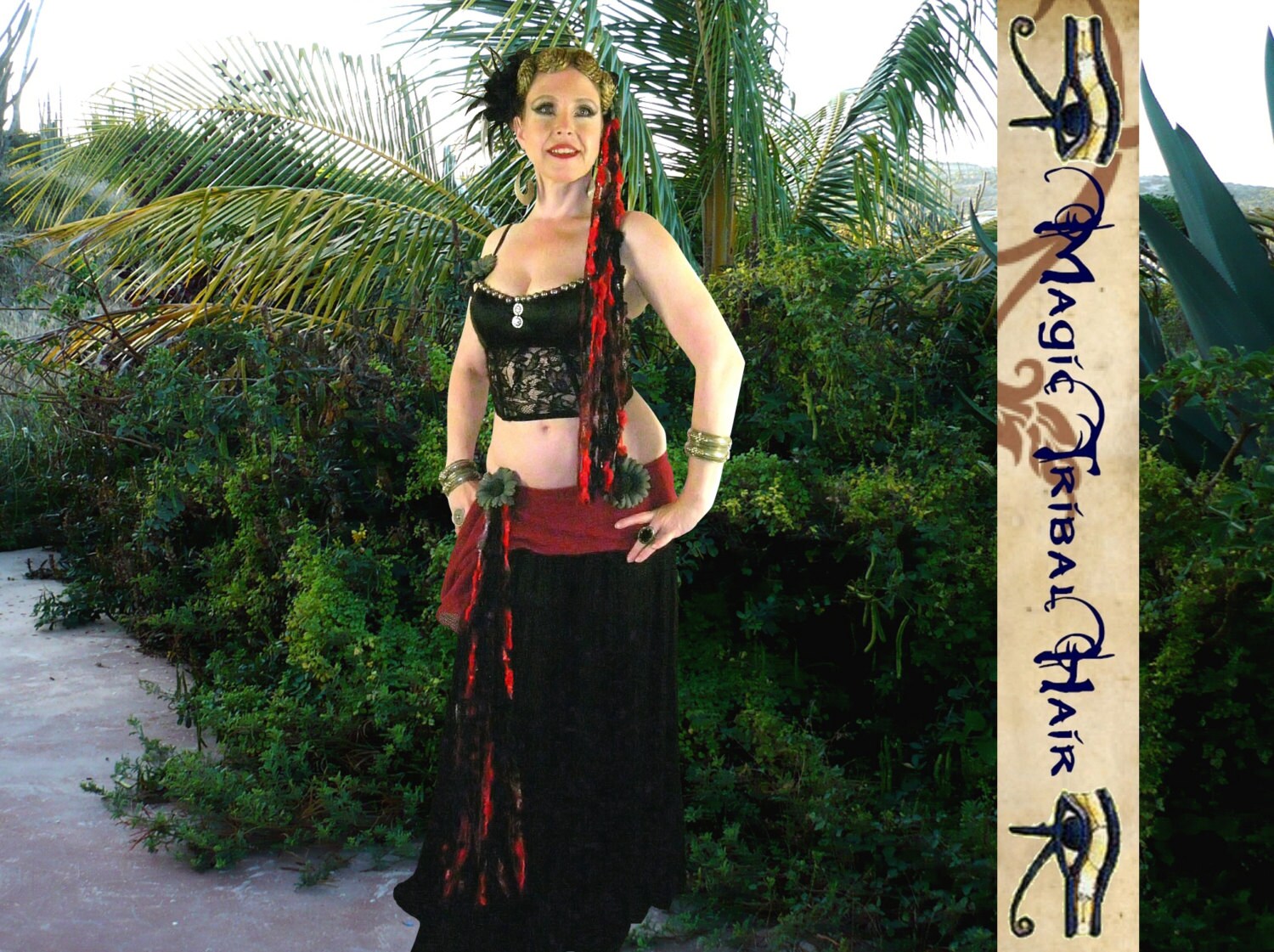 GOTHIC BELLY DANCE Hip Tassel & Hair Accessory Red Passion - Etsy