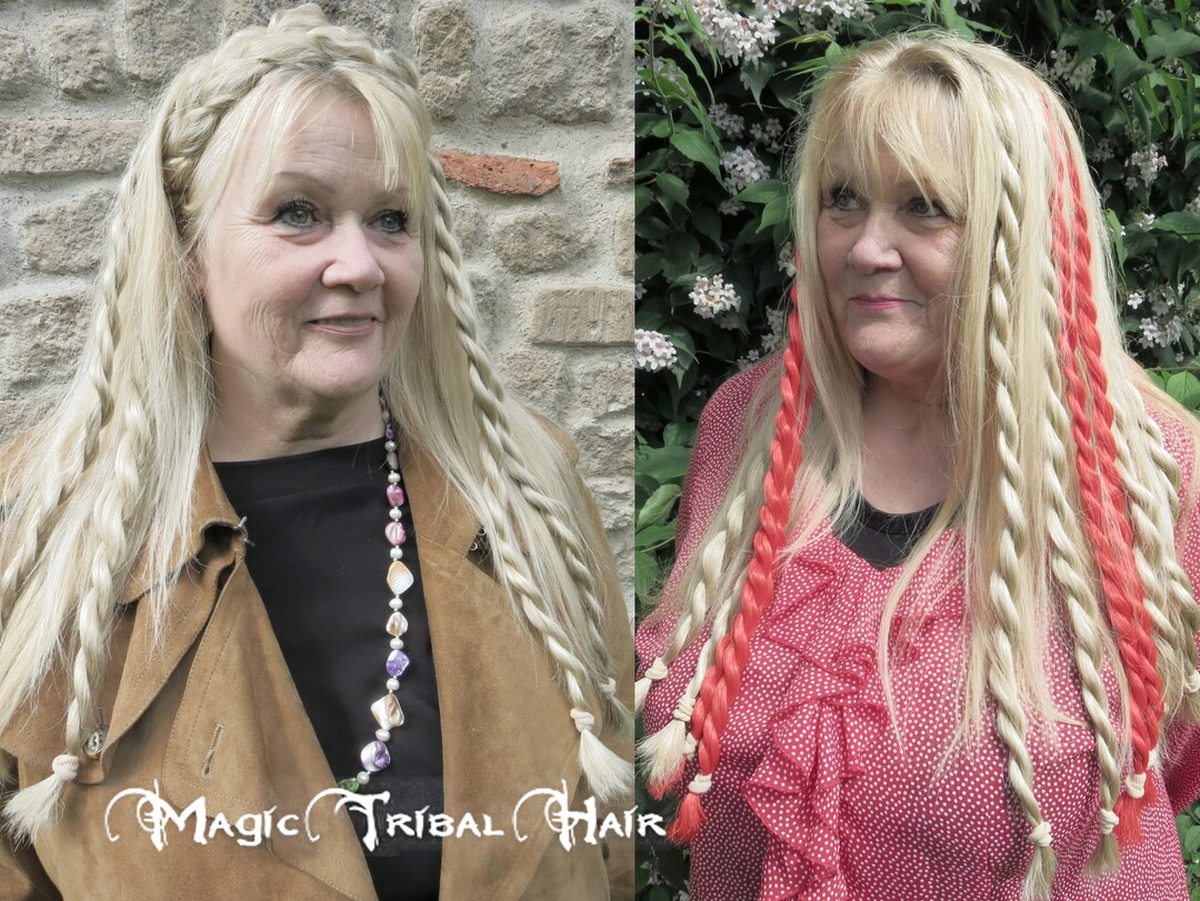 Clip-in Twist Braids S YOUR COLOR Renaissance Plait Hair Extensions - Etsy