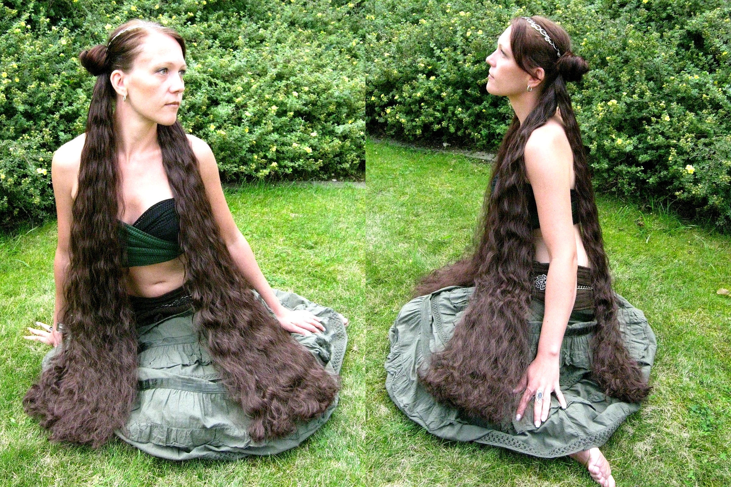 Renaissance Hair Falls Pigtails Natural Waves YOUR COLOR 39" Long ...