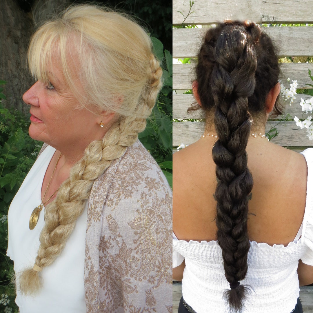 Messy Braid Bride Wedding Plait Hairpiece YOUR COLOR Boho Bridal Hair ...