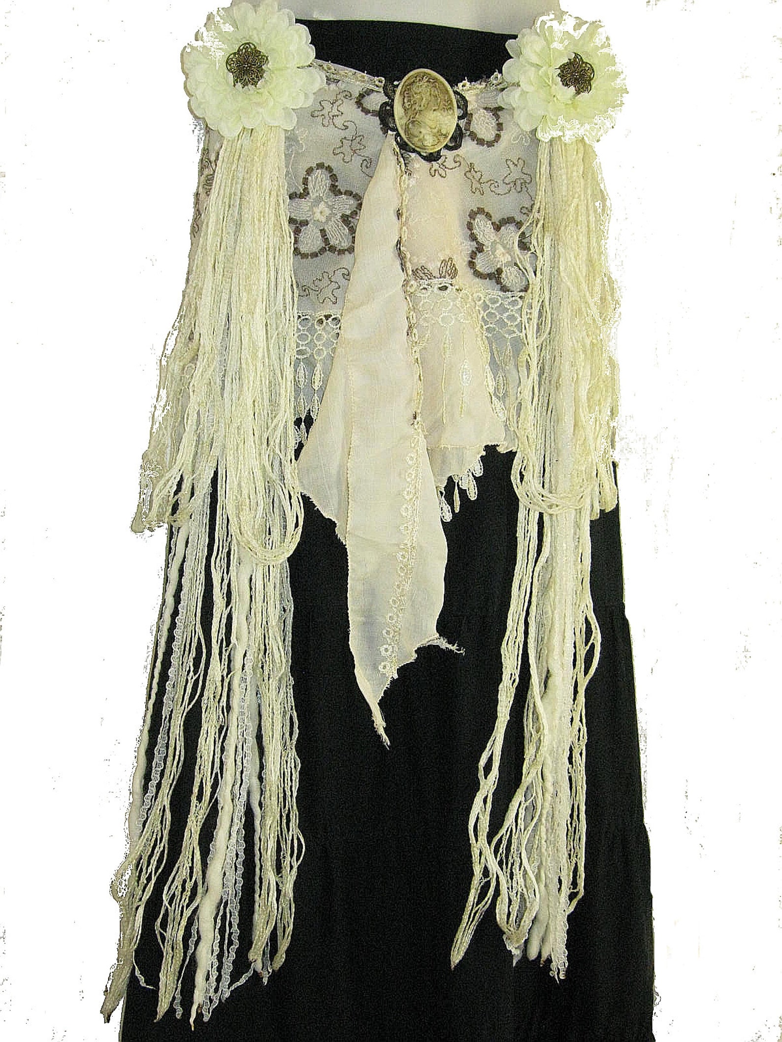Belly Dance Vintage HIP & HAIR TASSELS "flora Deluxe" Faery Fae Fantasy ...
