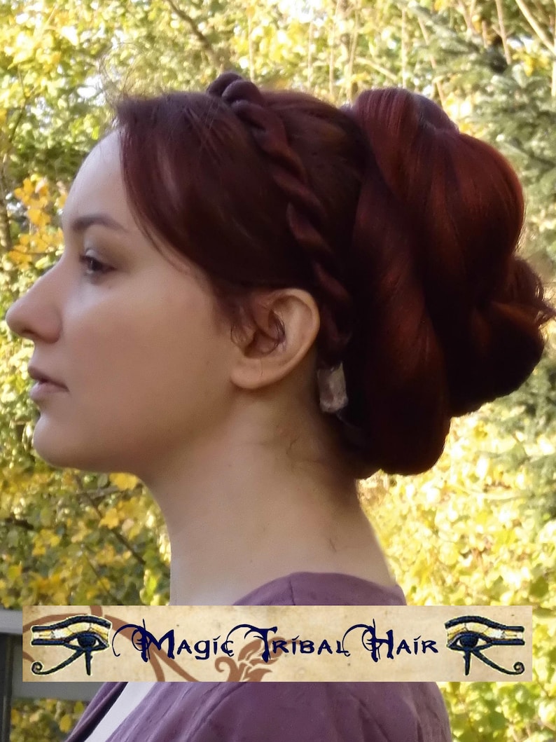 RENAISSANCE TWIST BRAID & Hair Bun Custom Color Goth Medieval - Etsy