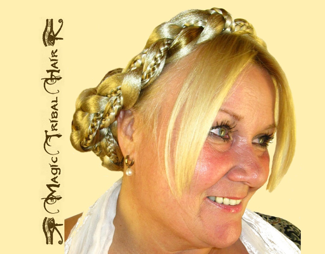 Braid Hair Crown Rapunzel YOUR COLOR Rustic Wedding Bride Plait Hair ...