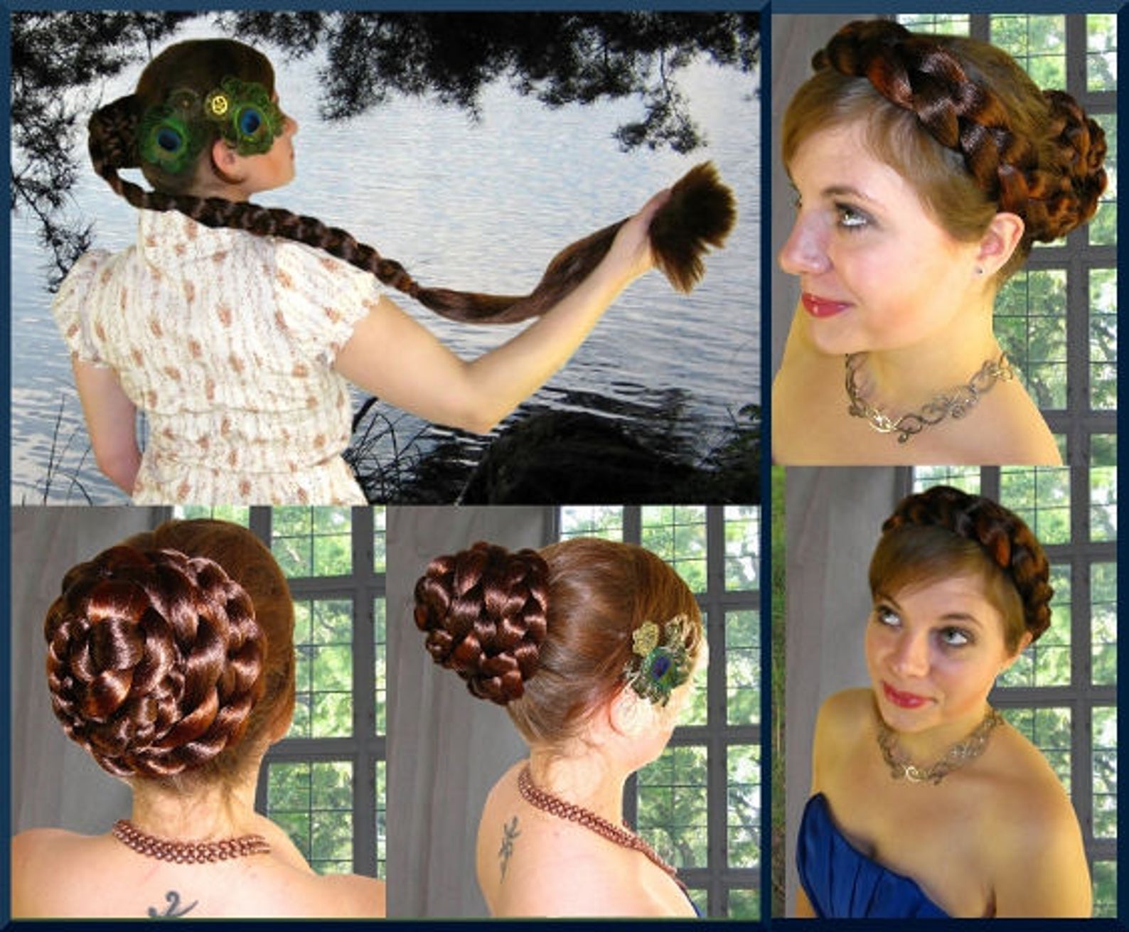 BRAID Braided Medieval Hair Piece RENAISSANCE BRAID Tribal Belly Dance ...