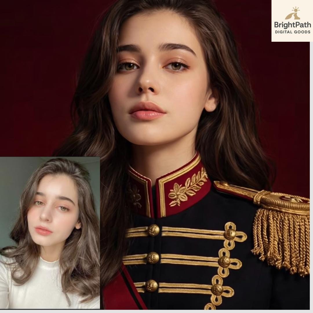 Custom Imperial Portrait | Royal Military Style Photo | Personalized ...
