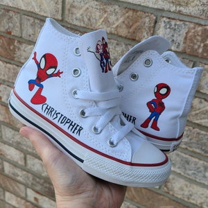 Custom Spiderman Converse , Spidey and His Amazing Friends Converse ...
