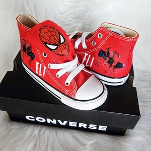 Personalized Spiderman Converse, High Tops, Many Sizes and Colors - Etsy