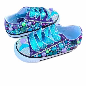 Purple Mermaid Converse, Genuine Converse Low Top Purple Sneakers, Many ...
