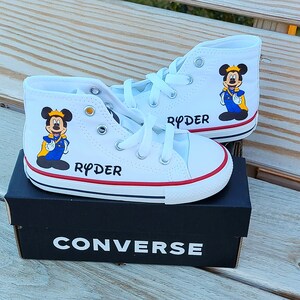 Prince Mickey Converse, Mickey Mouse Sneakers, Personalized Mickey ...