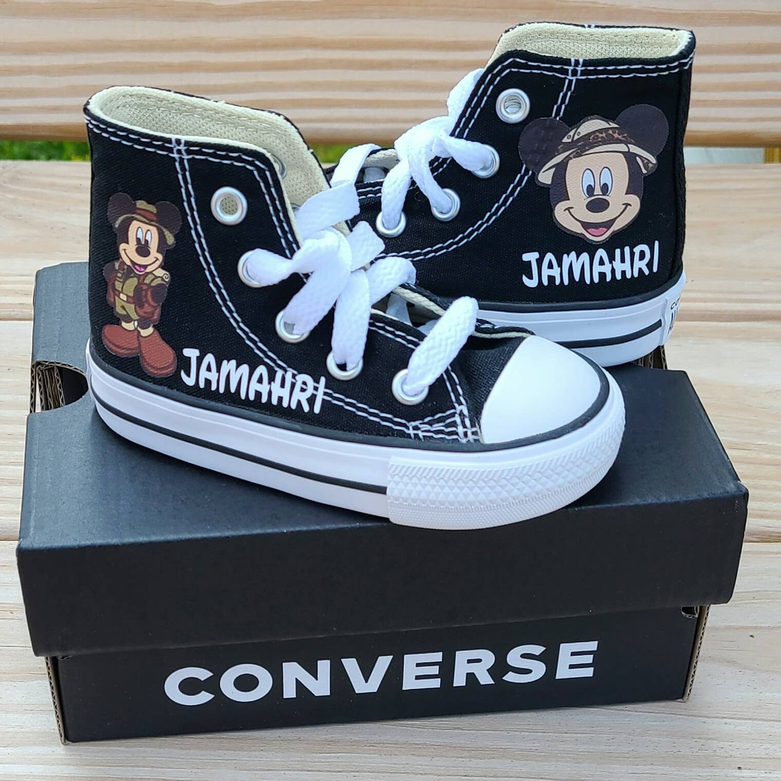 Safari Mickey Shoes Personalized Mickey Mouse Converse | Etsy