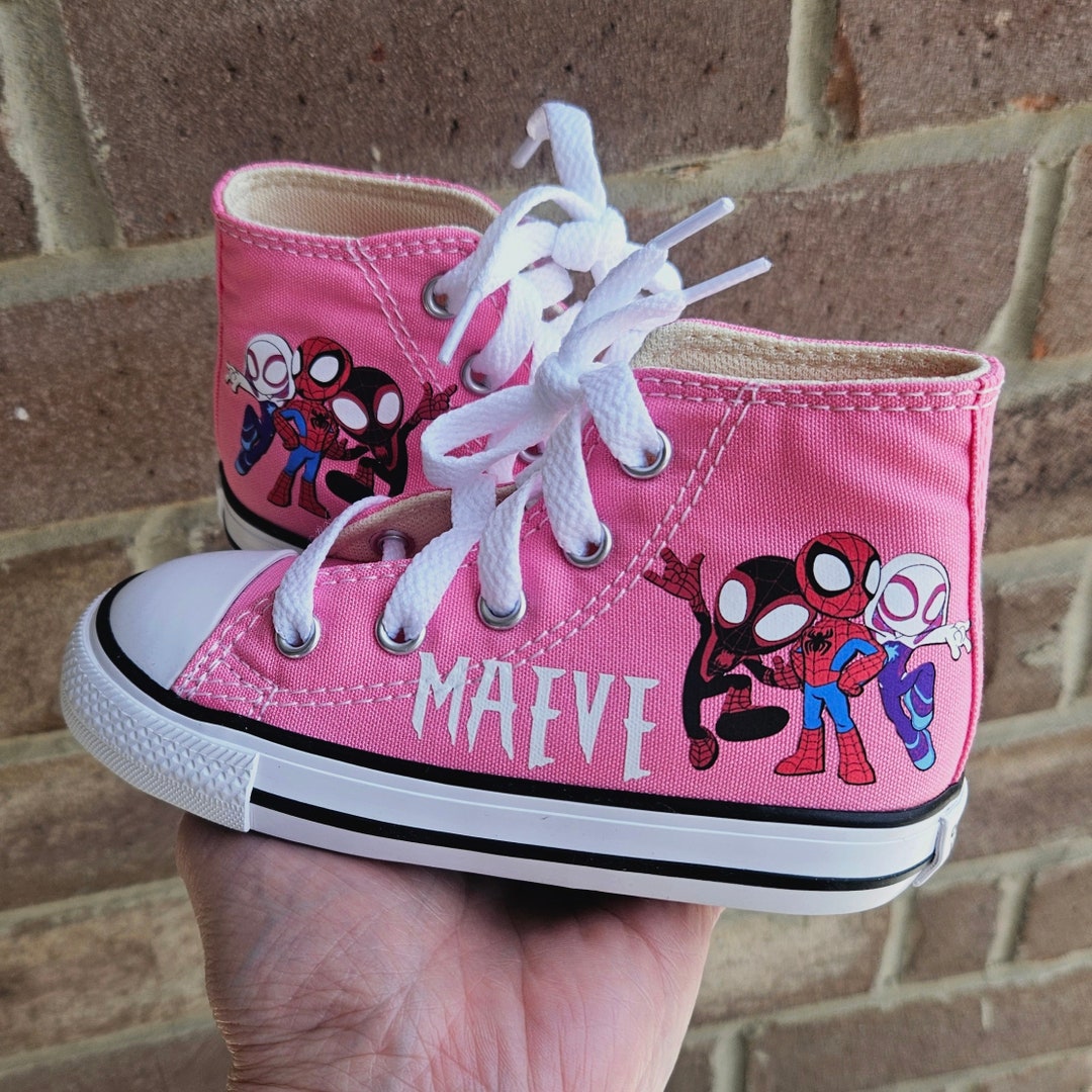 Custom Spiderman Converse, Personalized Spidey Converse, Gwen Converse ...