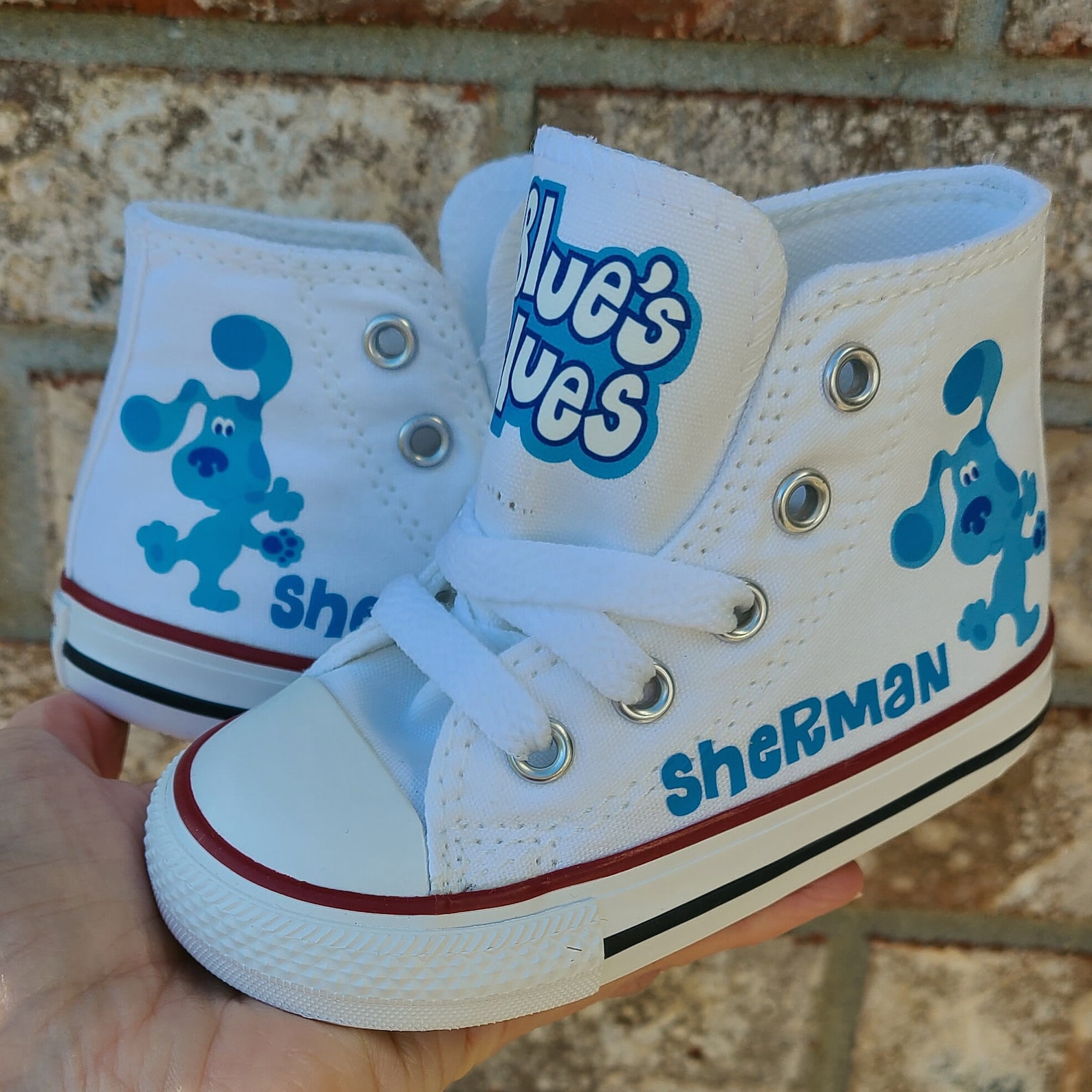 Blue's Clues High Top Converse Sneakers Boy or Girl Many Sizes and ...
