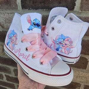 Stitch Converse Stitch and Angel Custom Converse Personalized Stitch ...
