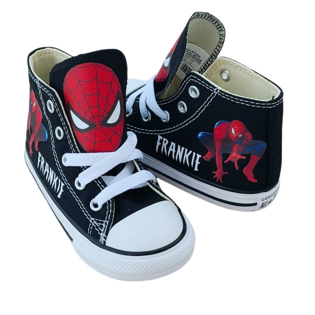 Personalized Spiderman Converse, High Tops, Many Sizes and Colors - Etsy
