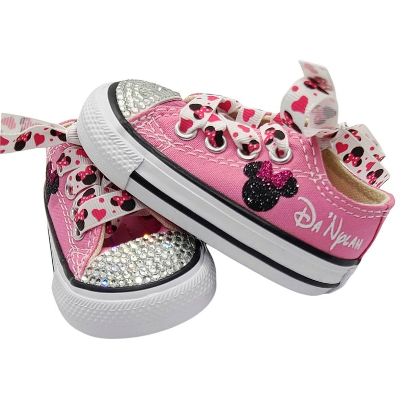 Minnie Mouse Converse Personalized Shoes Toddler Girl Sneakers - Etsy