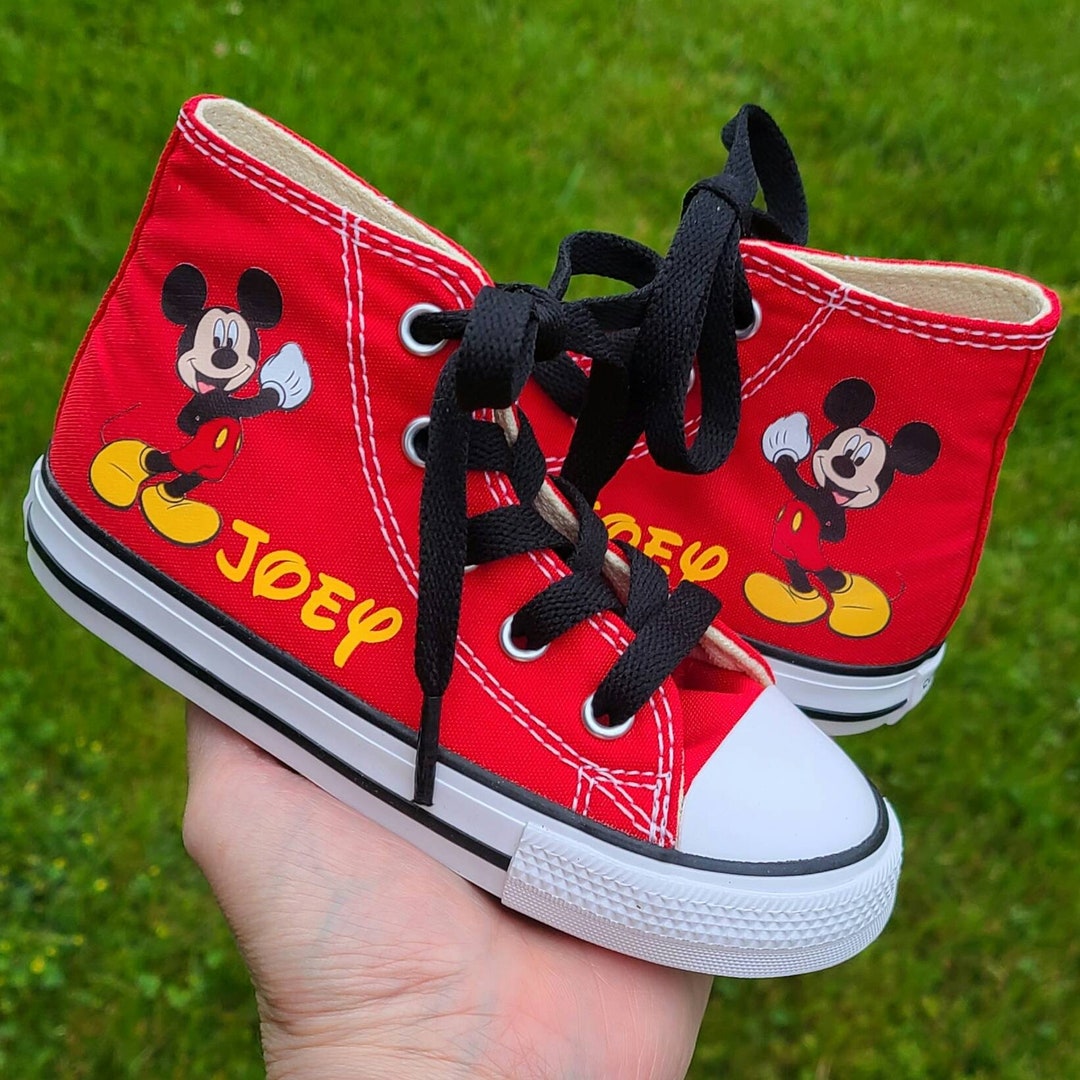 Custom Mickey Mouse Converse, Personalized Mickey Mouse Converse for ...