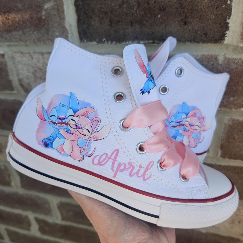 Stitch Converse Stitch and Angel Custom Converse Personalized Stitch ...