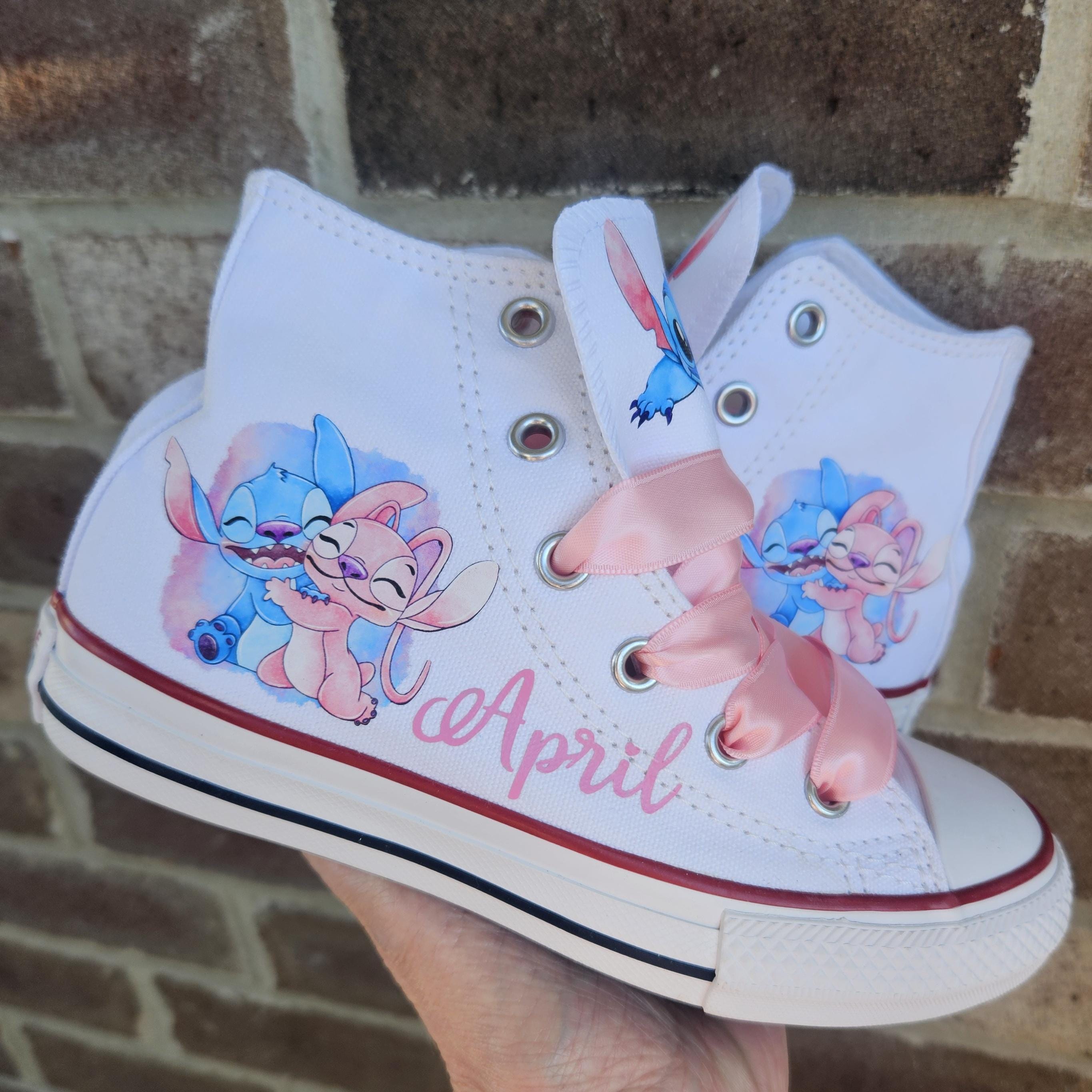 Stitch Converse Stitch and Angel Custom Converse Personalized Stitch ...