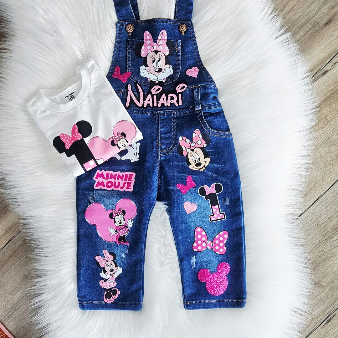 Minnie Mouse Overalls Denim Overalls for Baby Toddler Minnie Set Any ...
