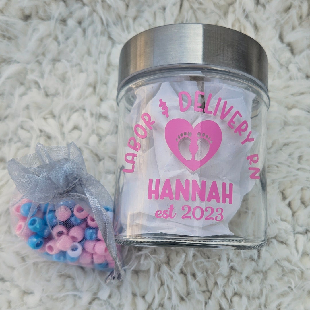 OB Nurse Jar Labor and Delivery Nurse Jar RN Jar With 100 Beads Many ...