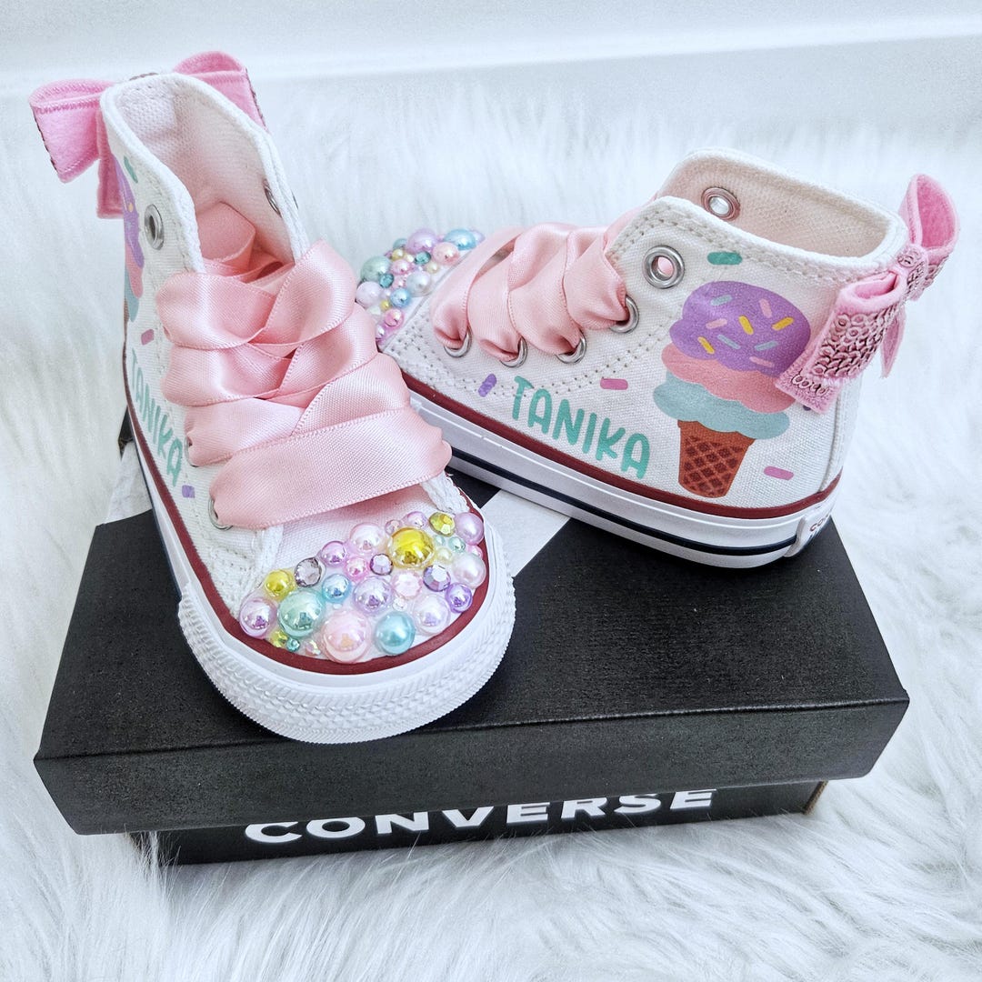 Ice Cream Shoes Ice Cream Cone Converse Bling Ice Cream Converse Ice ...