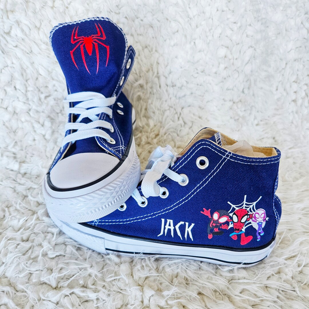 Custom Spiderman Kid Shoes, Personalized Spidey and His Amazing Friends ...