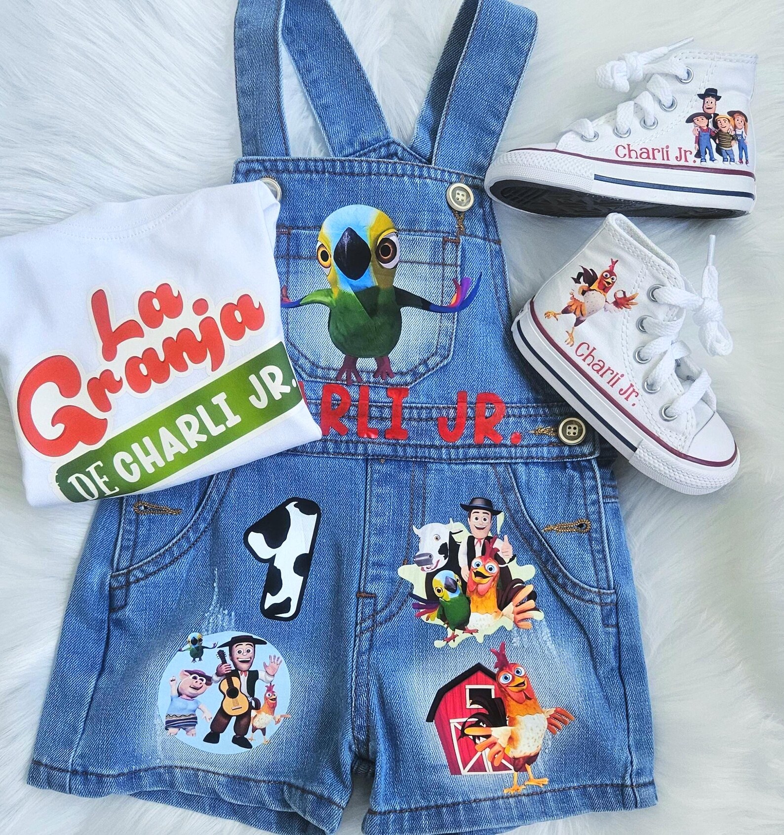 Zenon Overalls Granja De Zenon Outfit for Boy or Girl Denim Shortalls ...