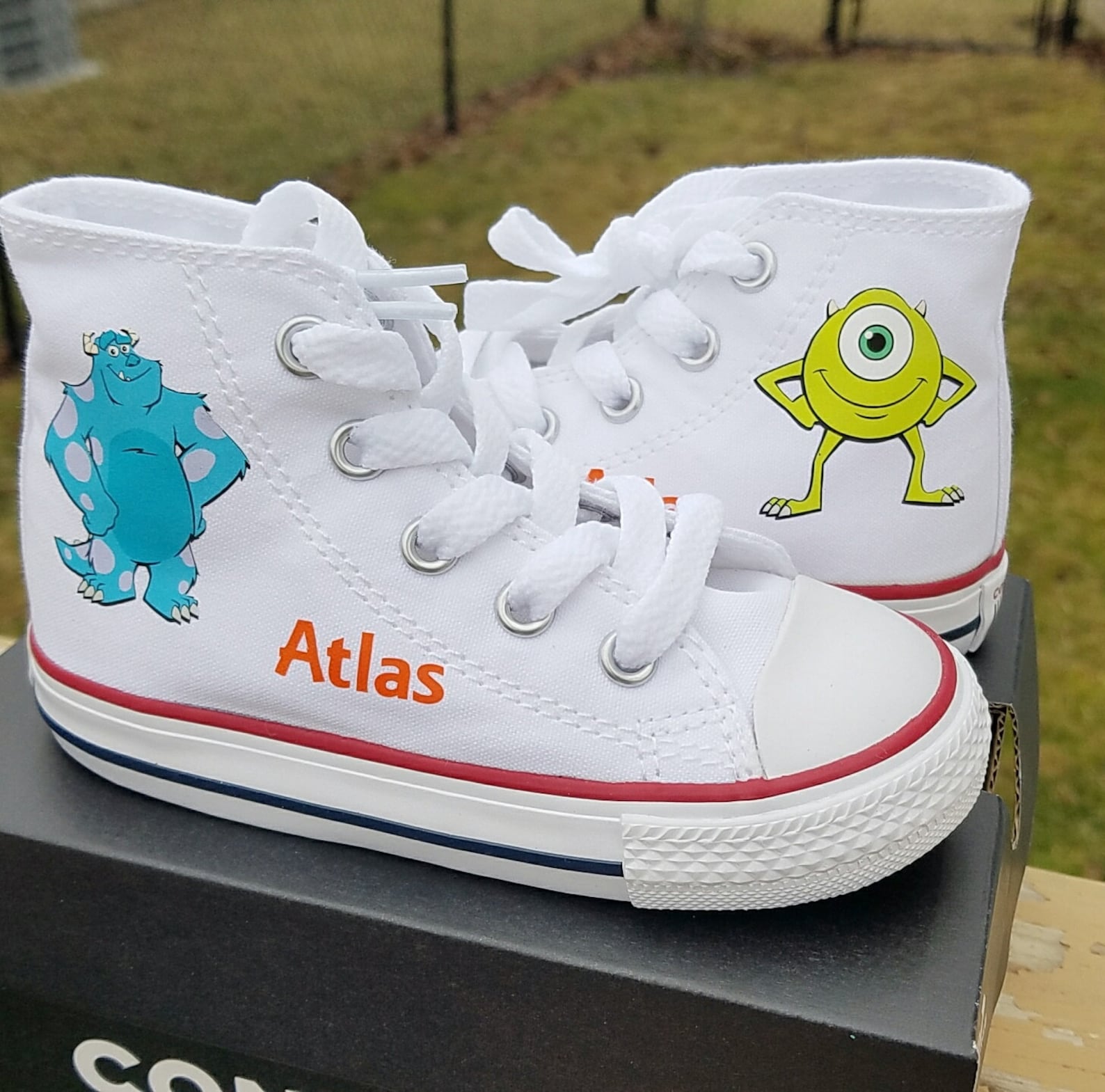 Personalized Monsters Inc Converse Monsters Incorporated - Etsy