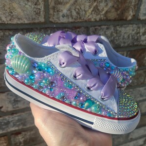 Pastel Mermaid Custom Converse, Personalized Mermaid Shoes for Girls ...