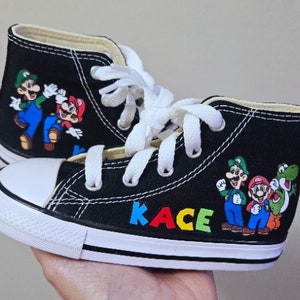 Super Mario Custom Converse, Personalized Mario Sneakers, Gift for ...