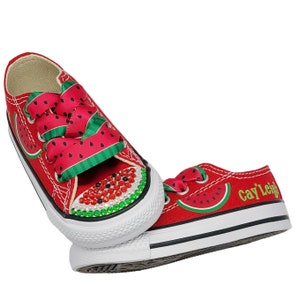 Watermelon Converse, Personalized Name, One in A Melon, Many Shoe ...