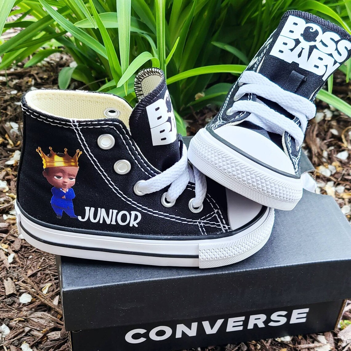 Boss Baby Converse, Royal Blue Suit, Crown, Personalized Shoes ...