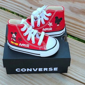 Personalized Mickey Mouse High Top Converse, Many Sizes and Colors ...