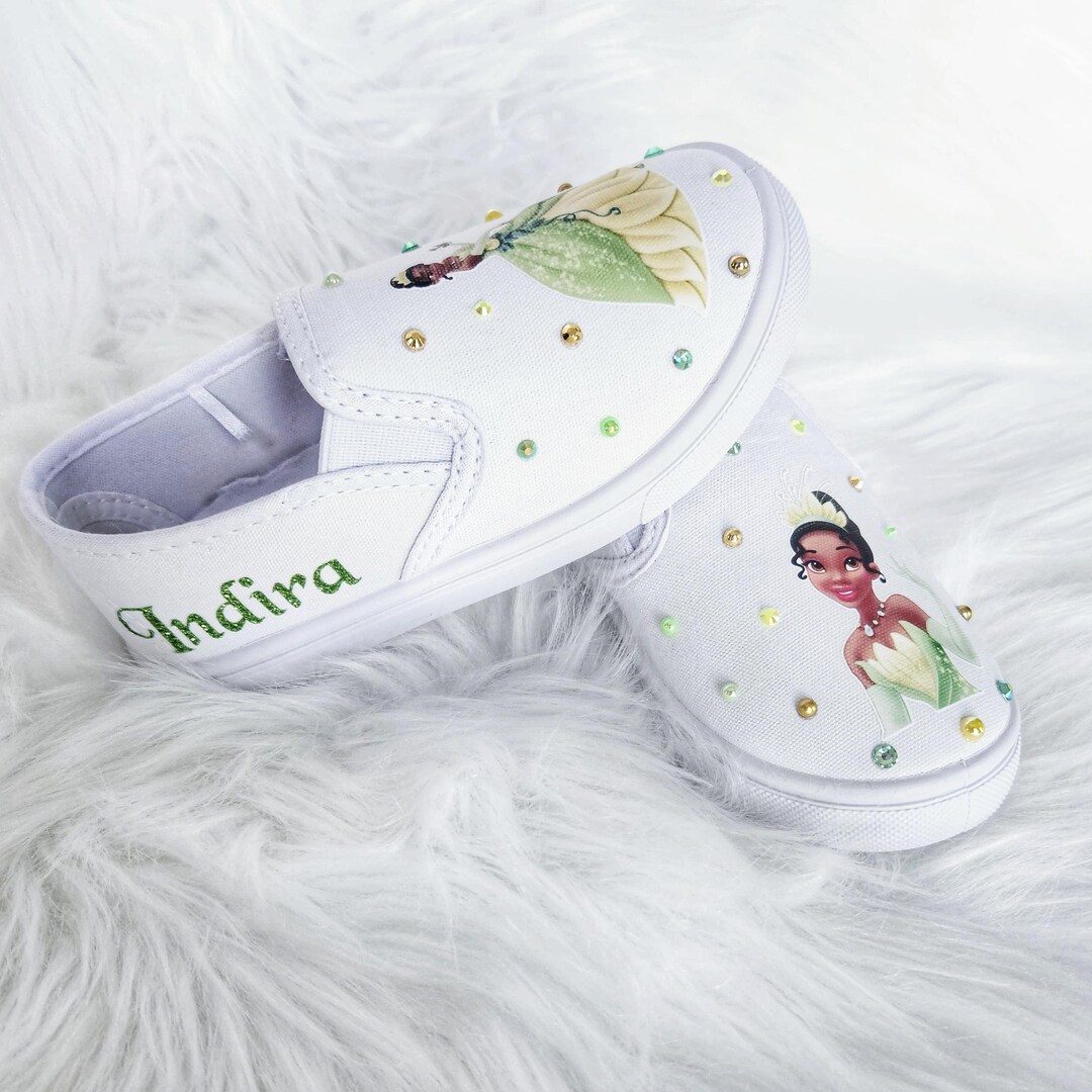 Tiana Shoes Princess Tiana Slip on Sneakers Custom Princess and the ...