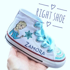 Frozen Elsa Converse Personalized Frozen Shoes Toddler Girls - Etsy