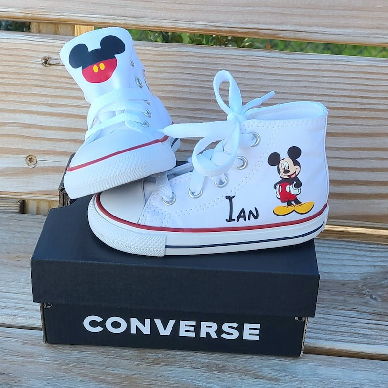 Personalized Mickey Mouse Converse Shoes for Baby and Toddler - Etsy