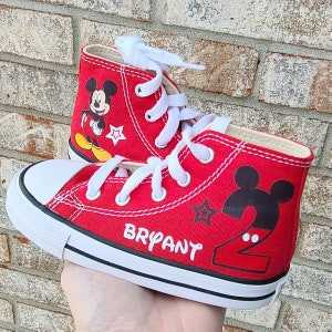 Personalized Mickey Mouse High Top Converse, Many Sizes and Colors ...