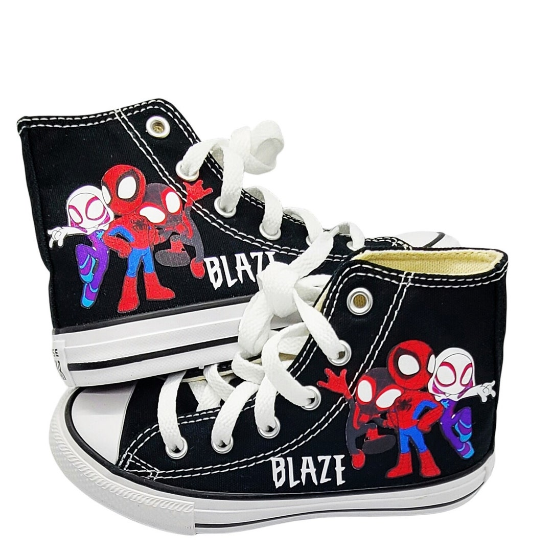 Custom Spiderman Converse, Personalized Spidey Converse, Gwen Converse ...