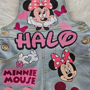Minnie Mouse Overalls Denim Overalls for Baby Toddler Minnie Set Any ...