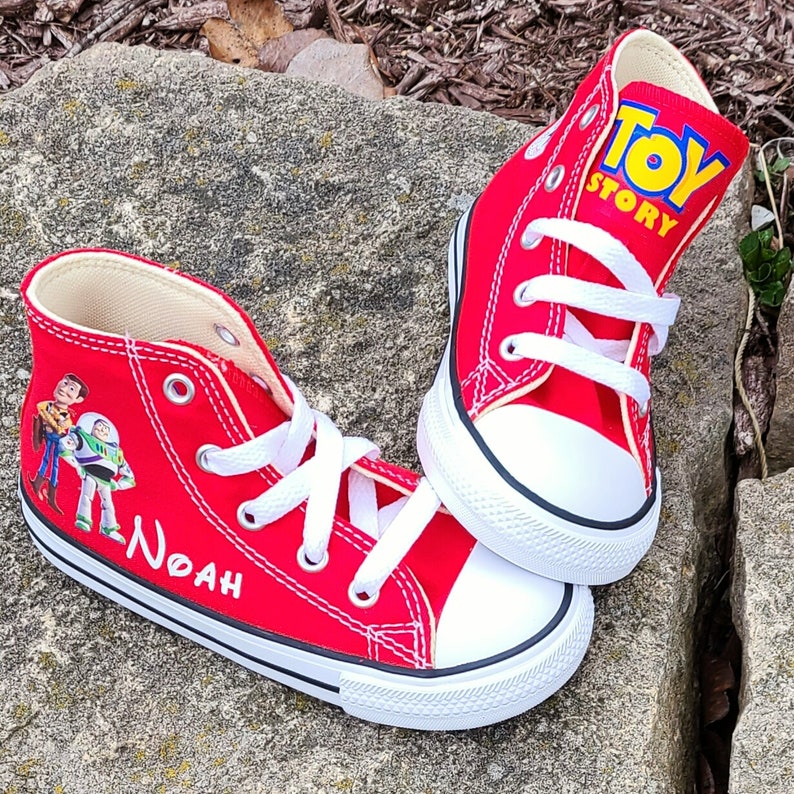 Toy Story Converse Personalized Name Buzz and Woody Many - Etsy