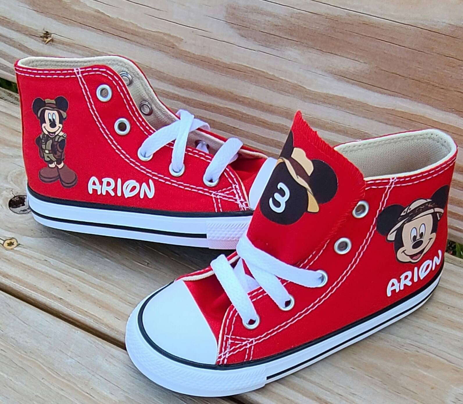 Safari Mickey Shoes Personalized Mickey Mouse Converse | Etsy