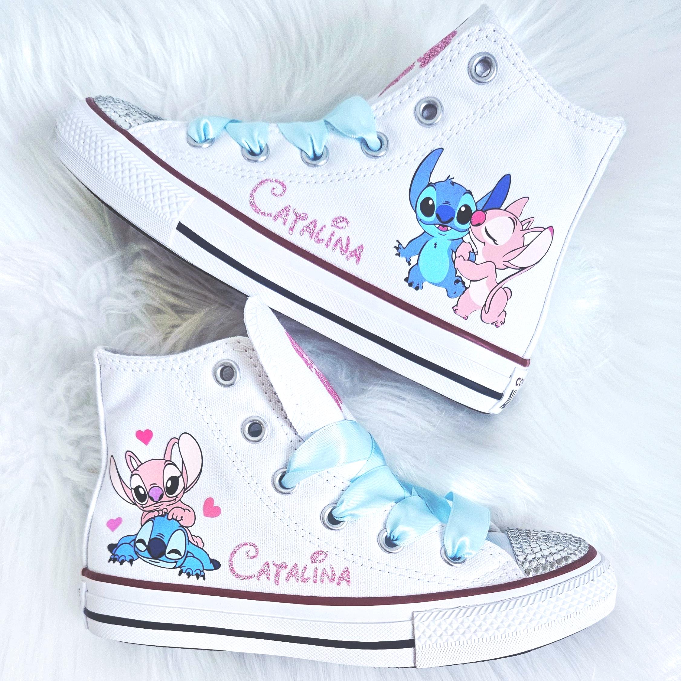 Stitch and Angel Converse Custom Converse Sneakers for Girls Many Sizes ...