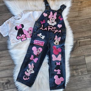 Minnie Mouse Overalls Denim Overalls for Baby Toddler Minnie Set Any ...