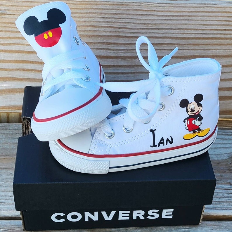 Personalized Mickey Mouse Converse Shoes for Baby and Toddler - Etsy