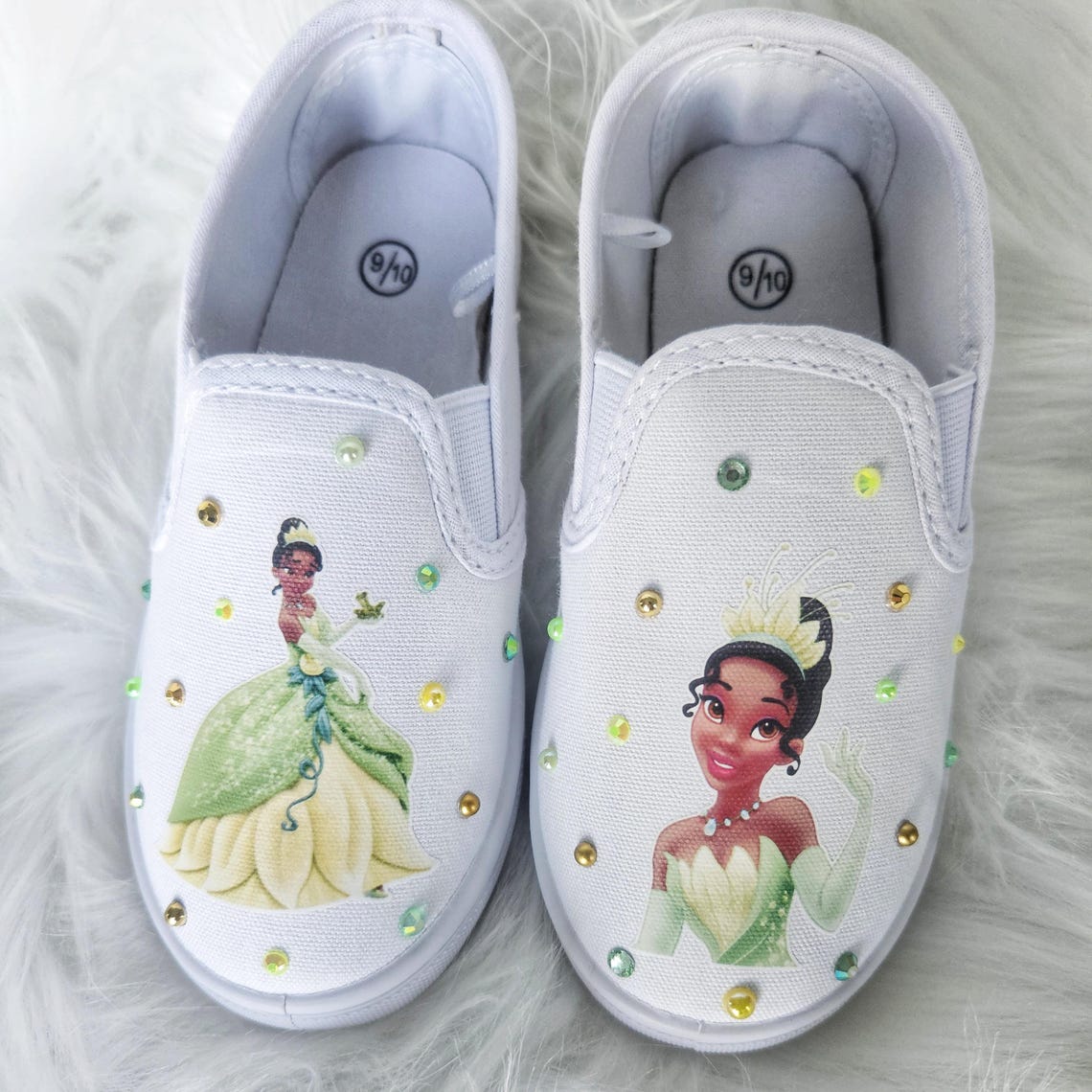 Tiana Shoes Princess Tiana Slip on Sneakers Custom Princess and the ...